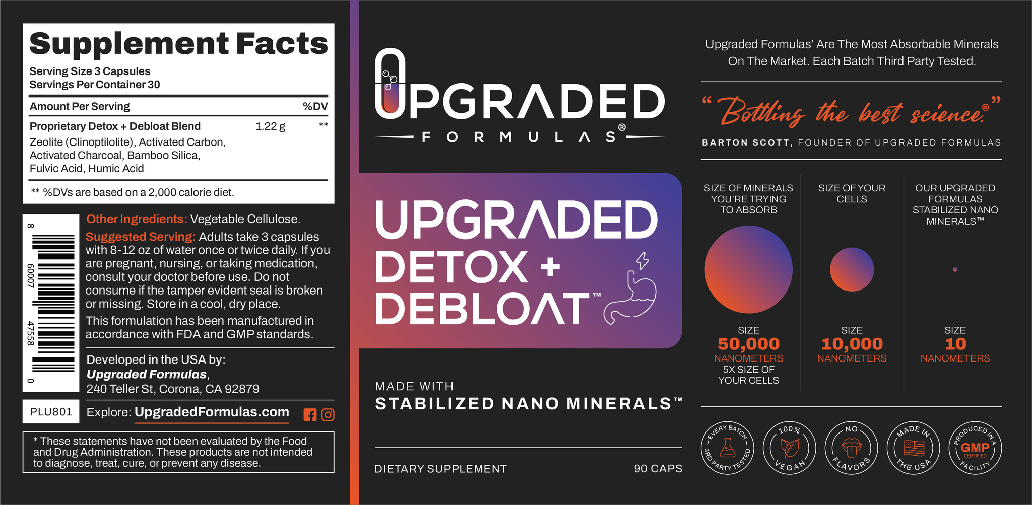 Upgraded Detox + Debloat Capsules (90 ct) - Upgraded Formulas®